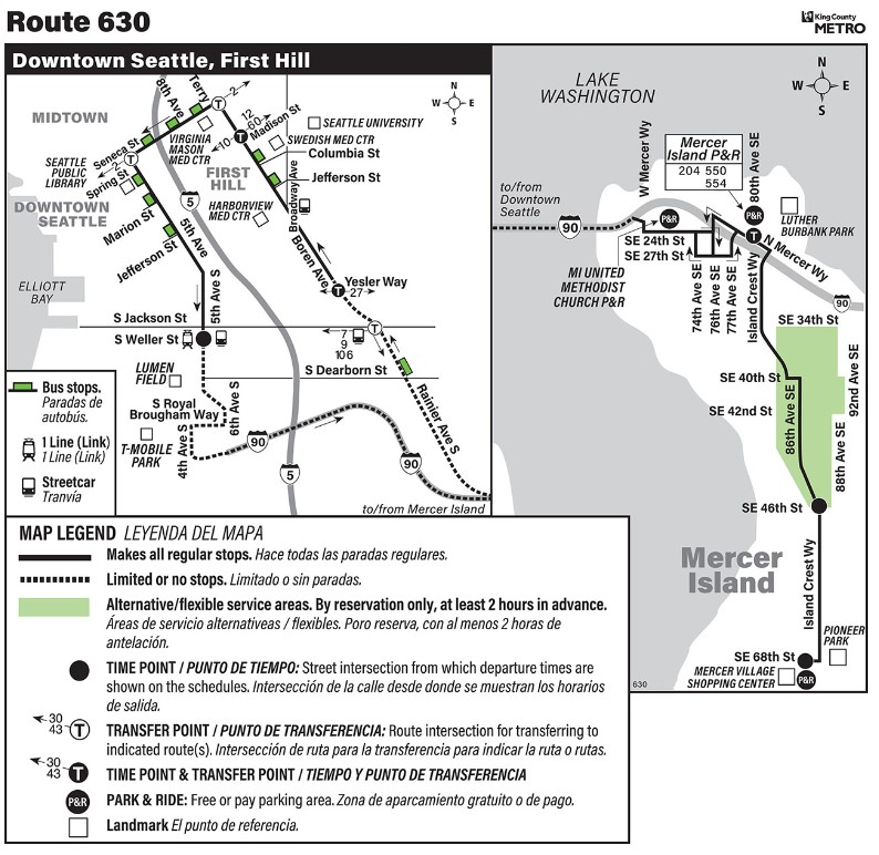 Route 630 map – Metro Matters
